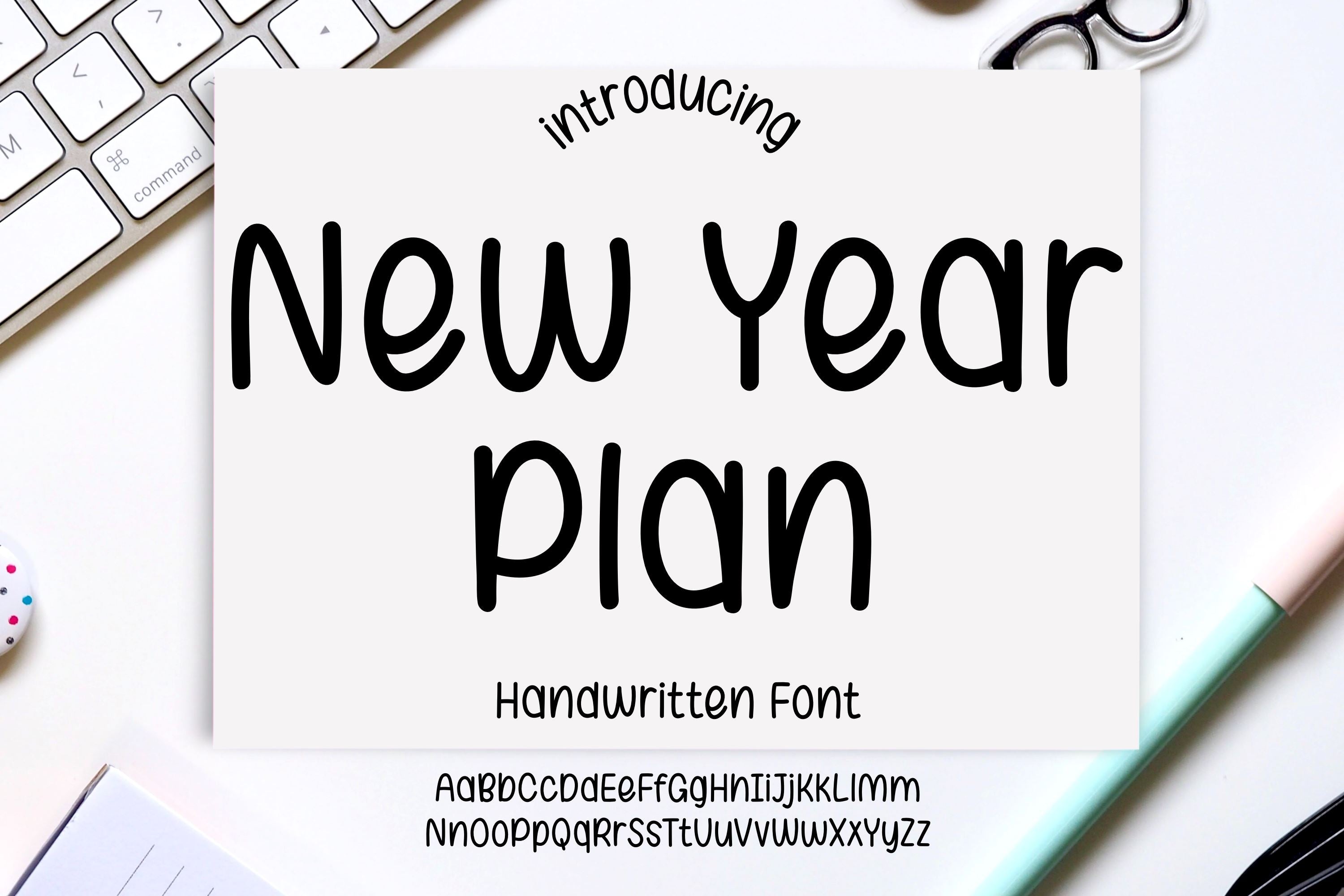 New Year Plan - Handwriting Font - So Fontsy