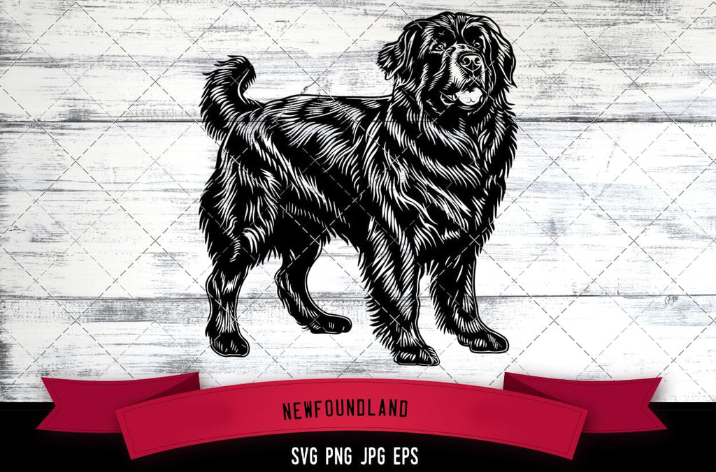 Newfoundland SVG, Dog SVG, Logo - Digital Download with Commercial Lic ...