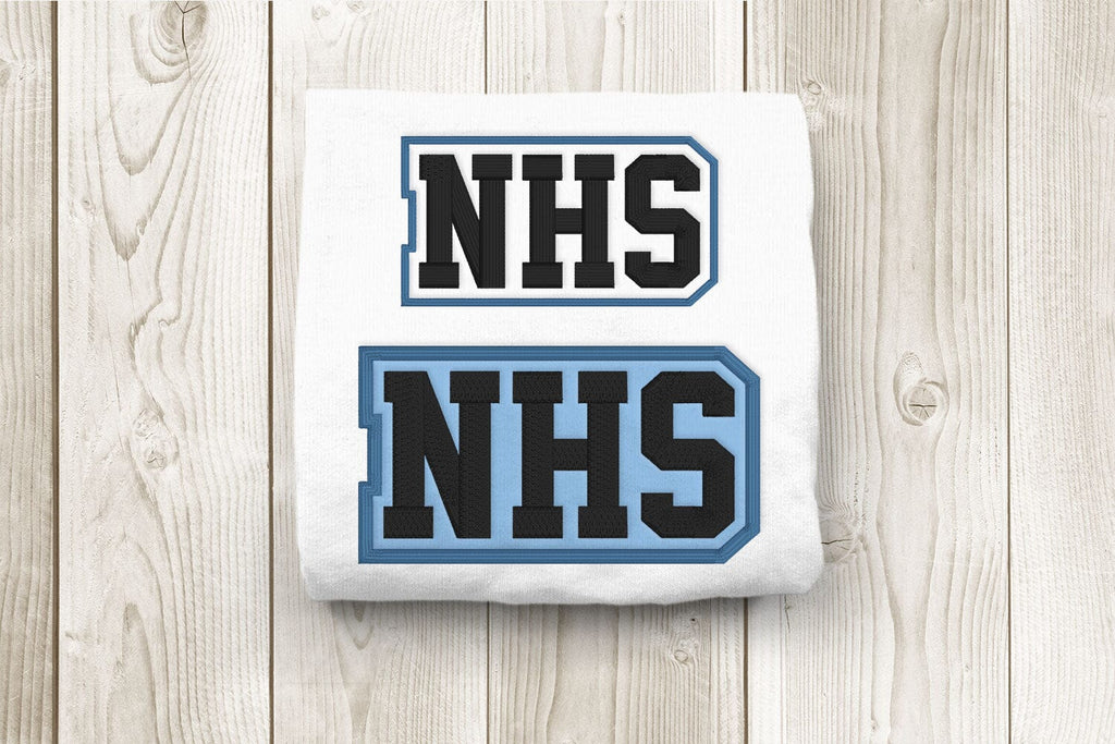 NHS High School Initials Embroidery - So Fontsy