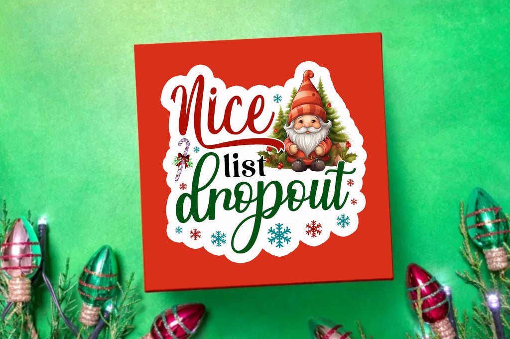 Nice list dropout Sticker Design - So Fontsy