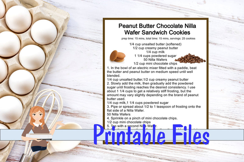Nilla Wafer Recipe Cards - So Fontsy