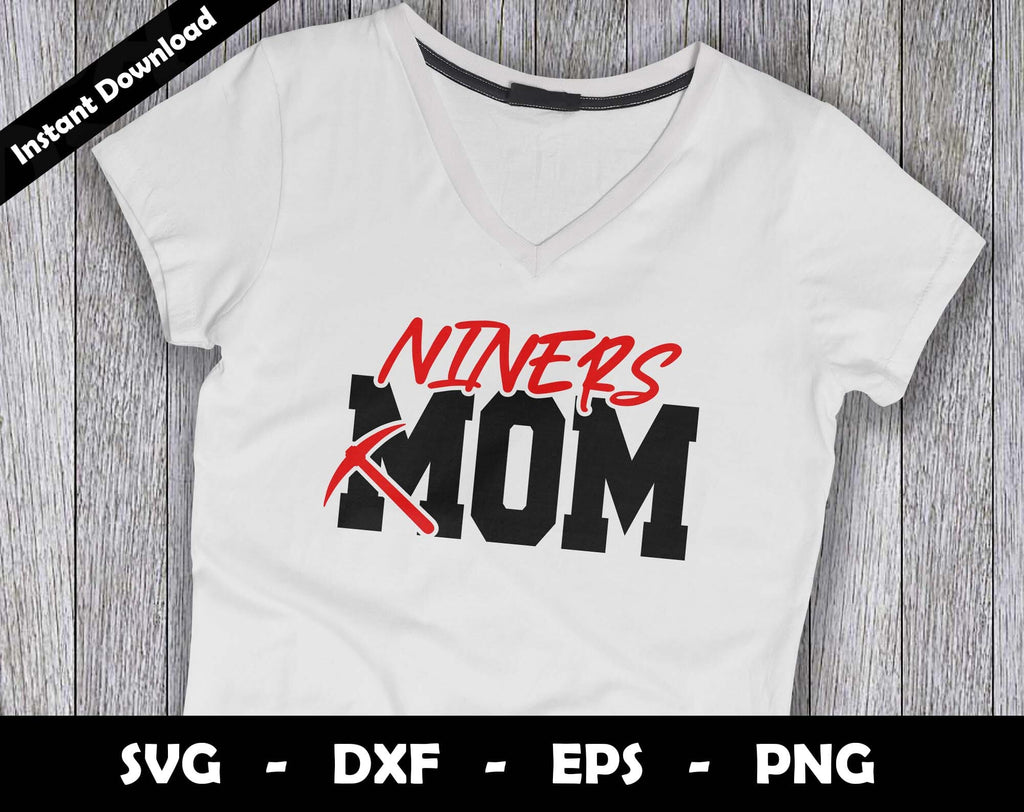Niners Mom SVG Cut File, Niners logo SVG Design, Niners Mom Football, T ...