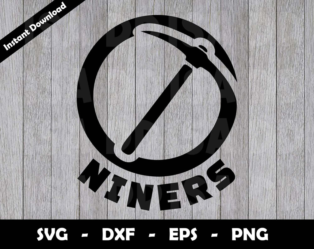 Niners SVG Cut File, Niners logo SVG Design, Niners Football Mascot, T ...