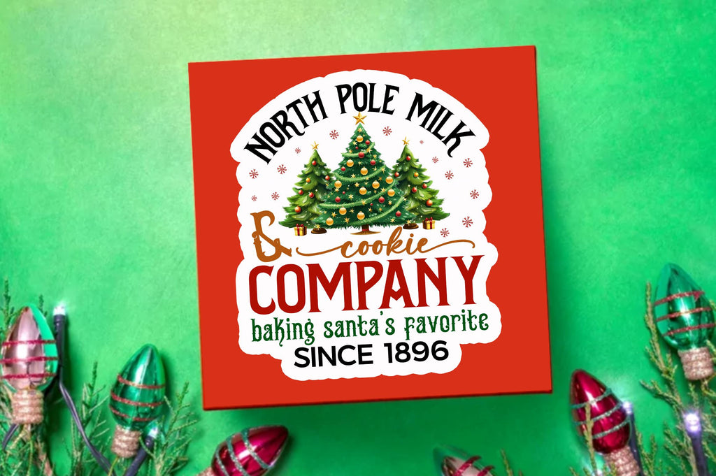 North pole milk Sticker Design - So Fontsy
