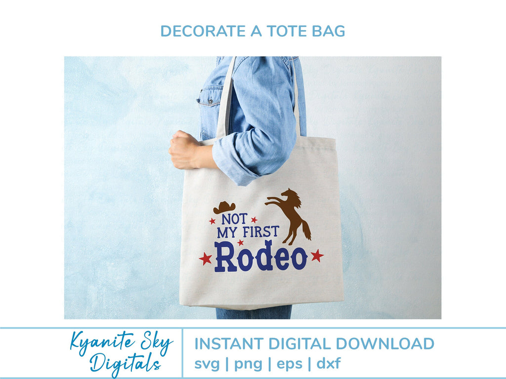 Not My First Rodeo SVG western quote with horse - So Fontsy