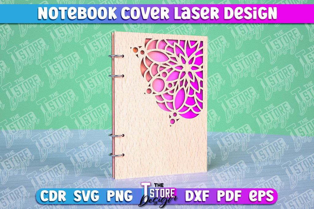 Notebook Cover Laser Cut | Notebook Cover Design | CNC File - So Fontsy