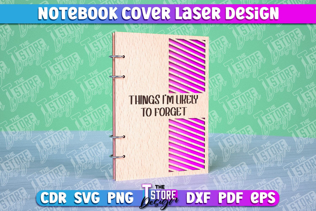 Notebook Cover Laser Cut | Notebook Cover Design | CNC File - So Fontsy