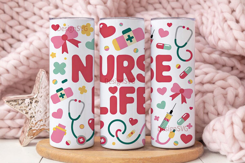 Nurse Life 20oz Tumbler Wrap - So Fontsy
