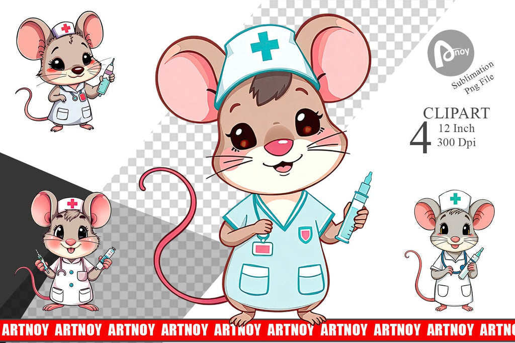 Nurse Mouse Clipart - So Fontsy