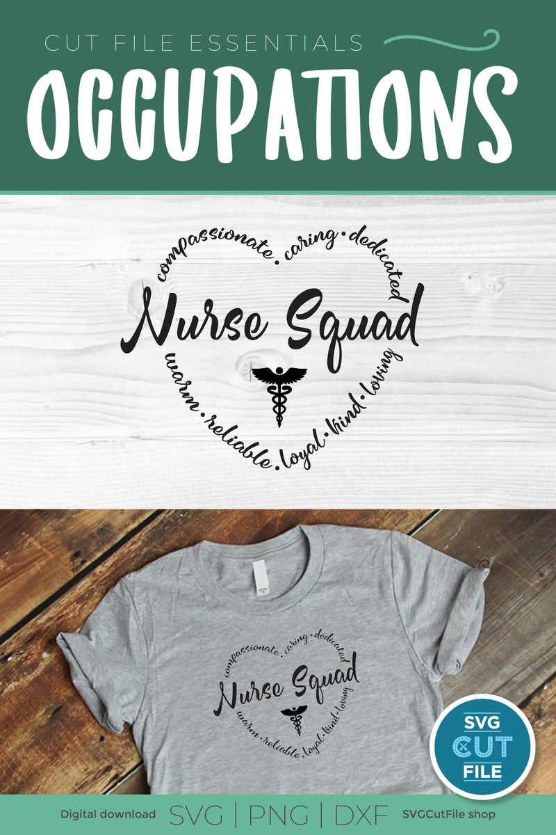 Nurse squad svg for your whole RN LPN or NP team - So Fontsy