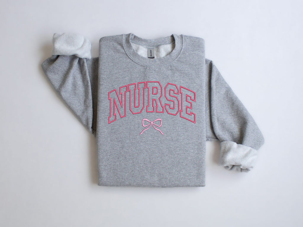 Nurse with Bow Appliqué Embroidery Design - So Fontsy