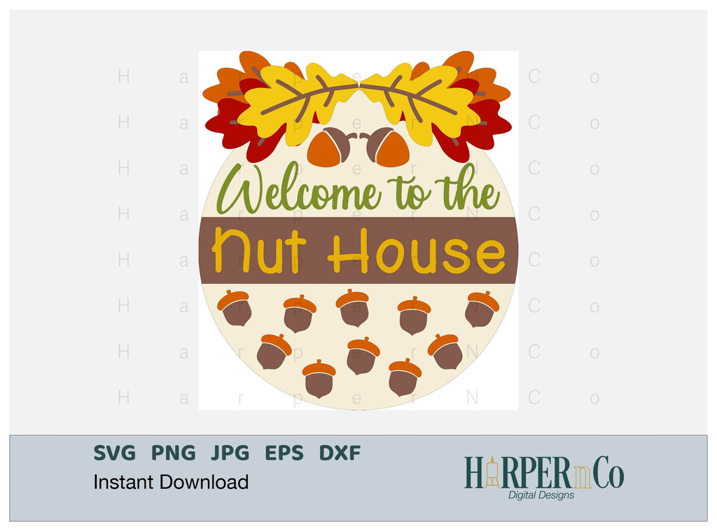 Nut House SVG PNG Cut EPS File - So Fontsy