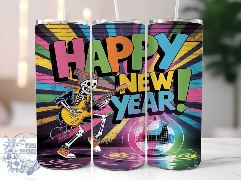 NYE 2026 Retro Disco Tumbler Wrap, Disco Ball Sublimation, Music Party ...