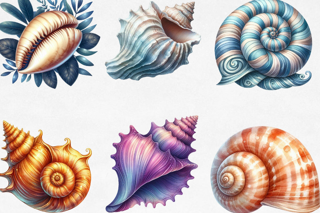 Ocean Sea Shell Sublimation PNG Clipart - So Fontsy