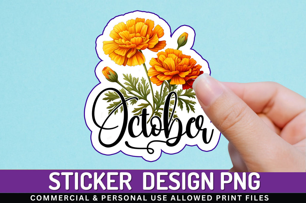 October Sticker Design - So Fontsy