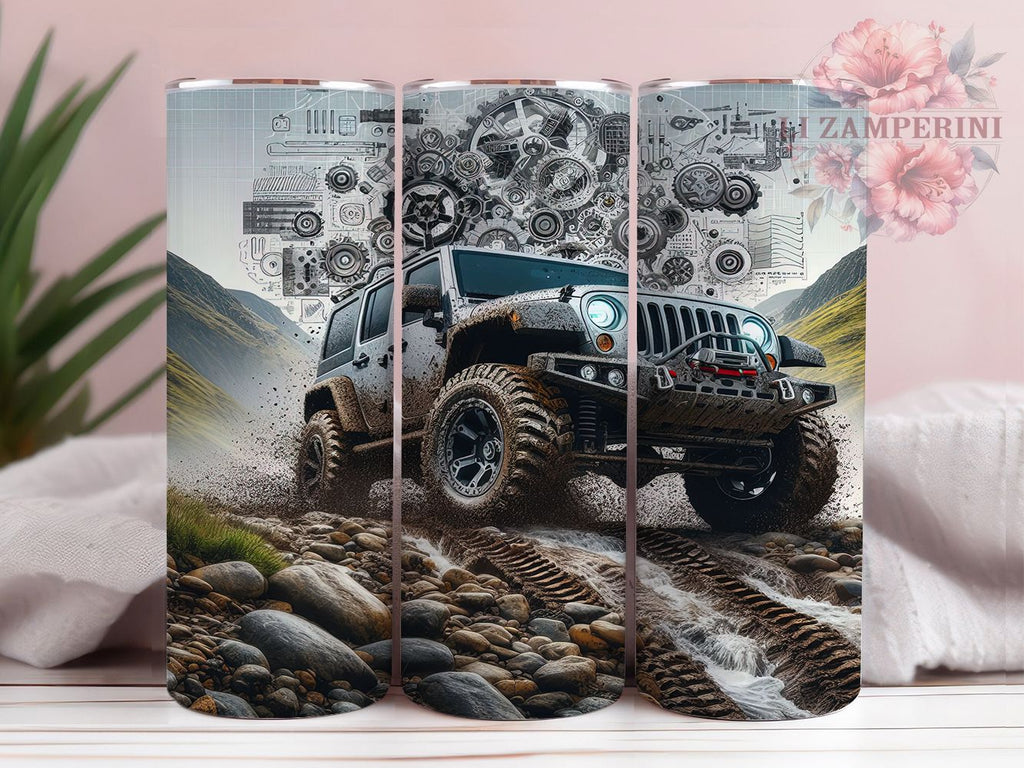 Off Road Adventure 20oz Mudding Tumbler Wrap, 20oz Tumbler Design ...
