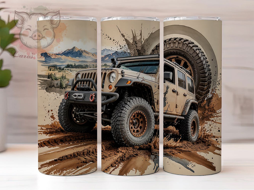 Off-Road Adventure Jeep Tumbler, Adventure Jeep Wrap, 20oz Sublimation ...