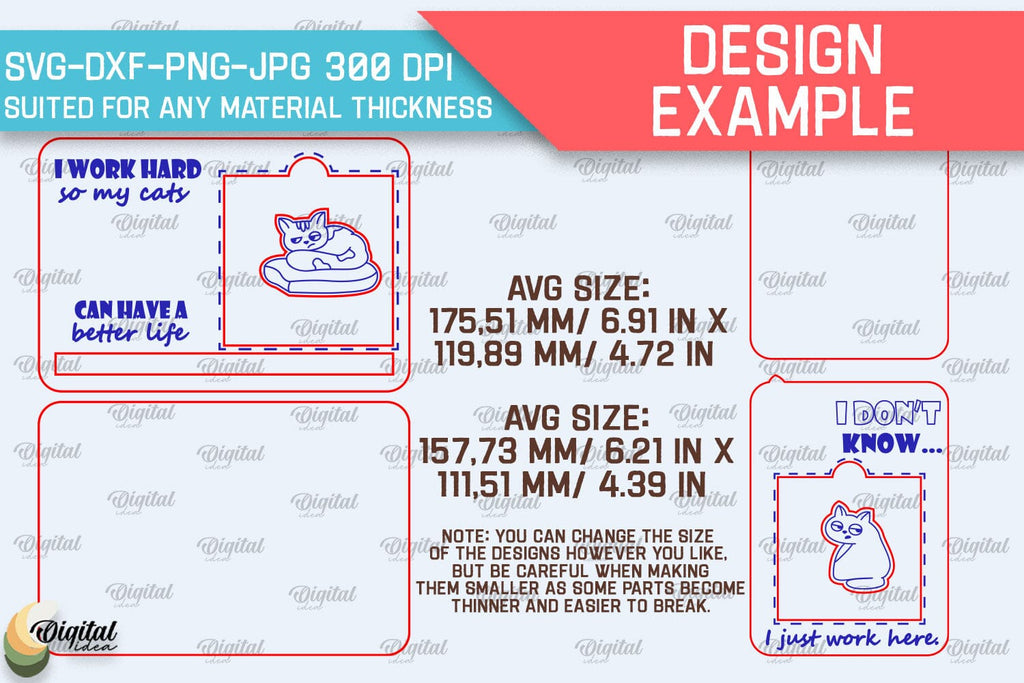 Office Sticky Note Pad Holders LaserCut Bundle. Notepads SVG - So Fontsy