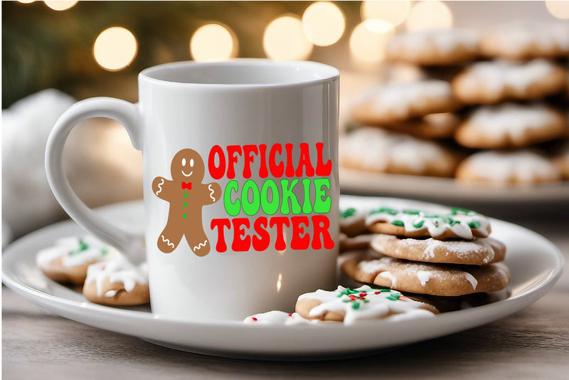Official Cookie Taster Gingerbread SVG for Holiday Crafts - So Fontsy