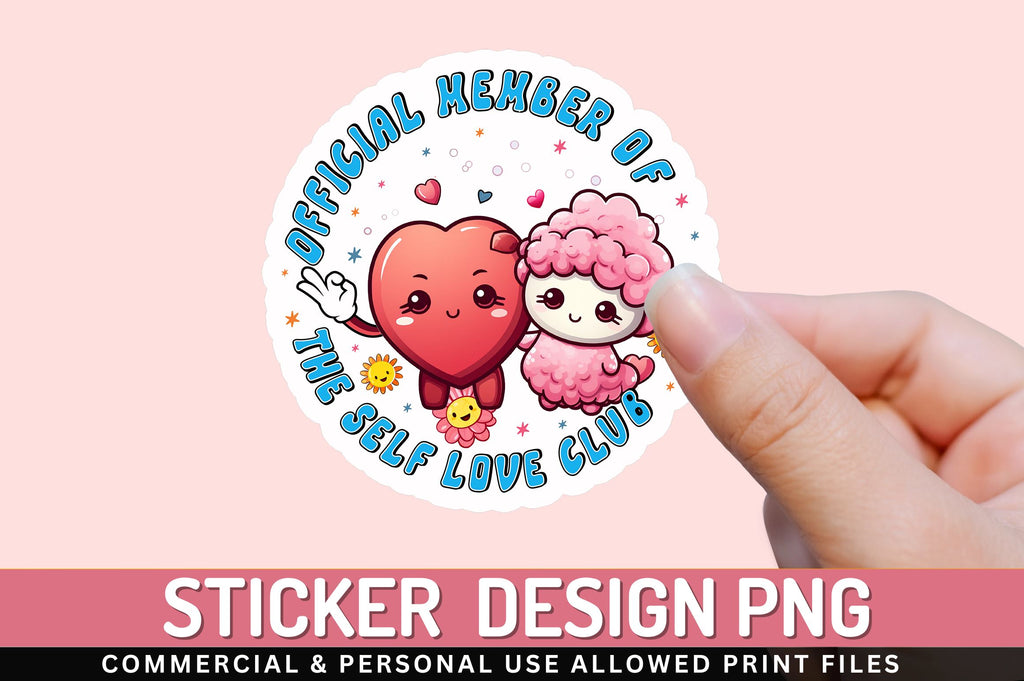 Official member of the self Sticker Design - So Fontsy