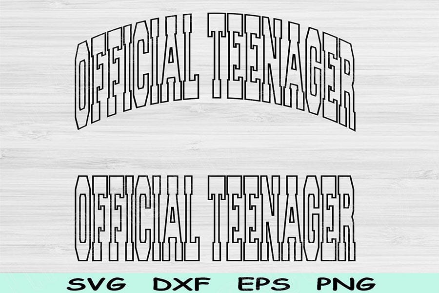 Official Teenager Svg Cut Files, Official Teenager Png, Thirteenth Svg ...