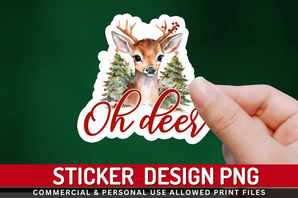 Oh deer Stickers Design - So Fontsy
