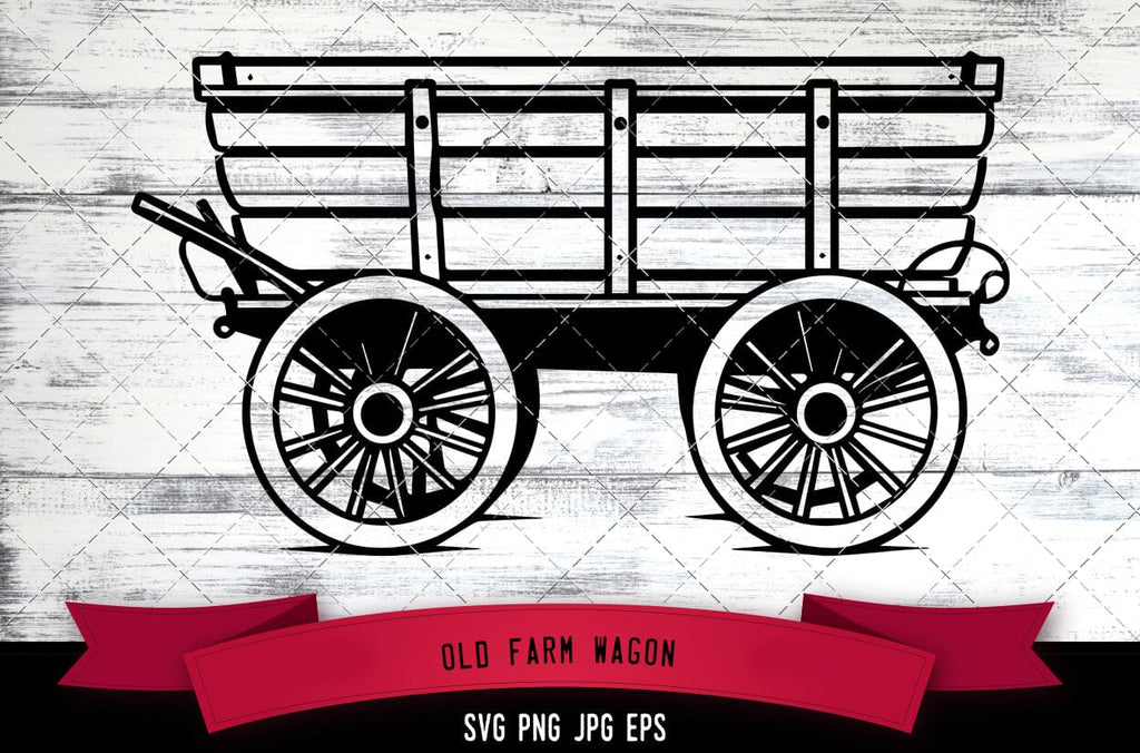 Old Farm Wagon SVG, Farming SVG - So Fontsy
