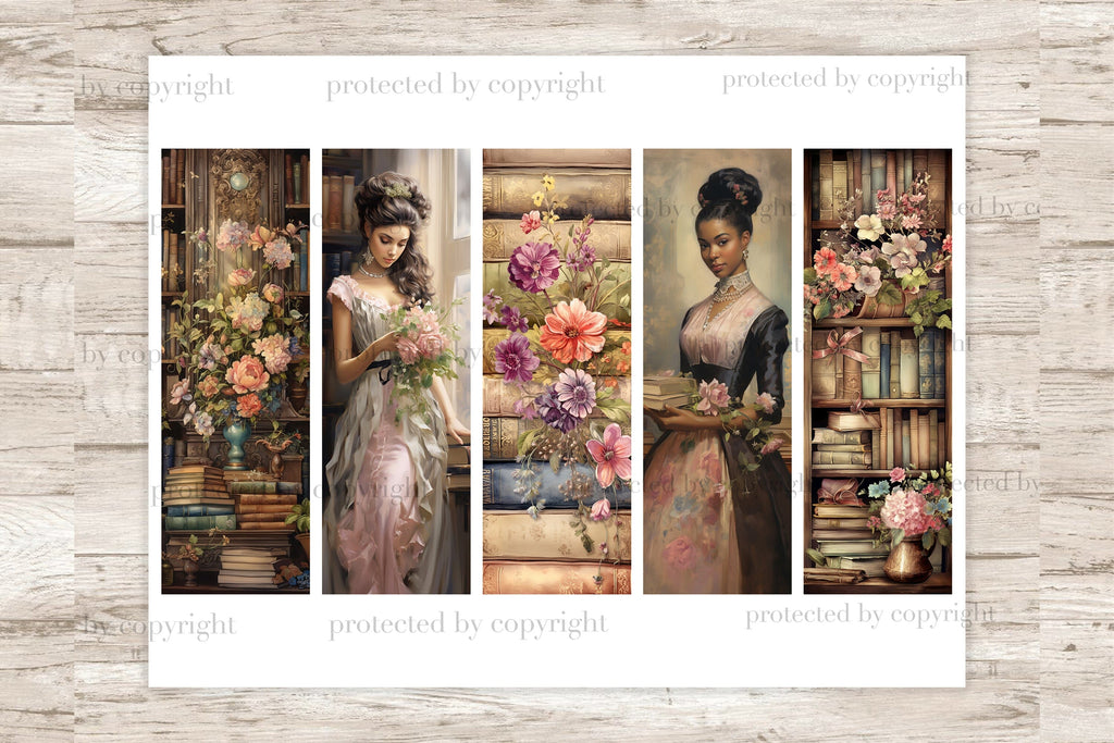 Old Library Bookmarks | Booklover Bookmarks - So Fontsy