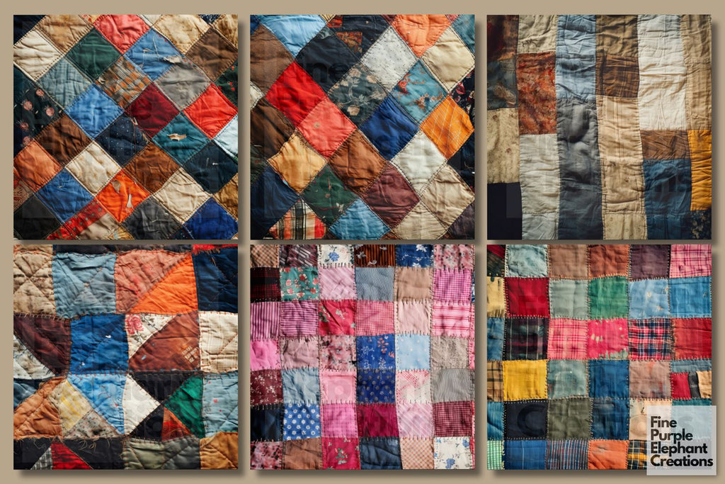 Old Patchwork Quilt Fabric Texture - So Fontsy