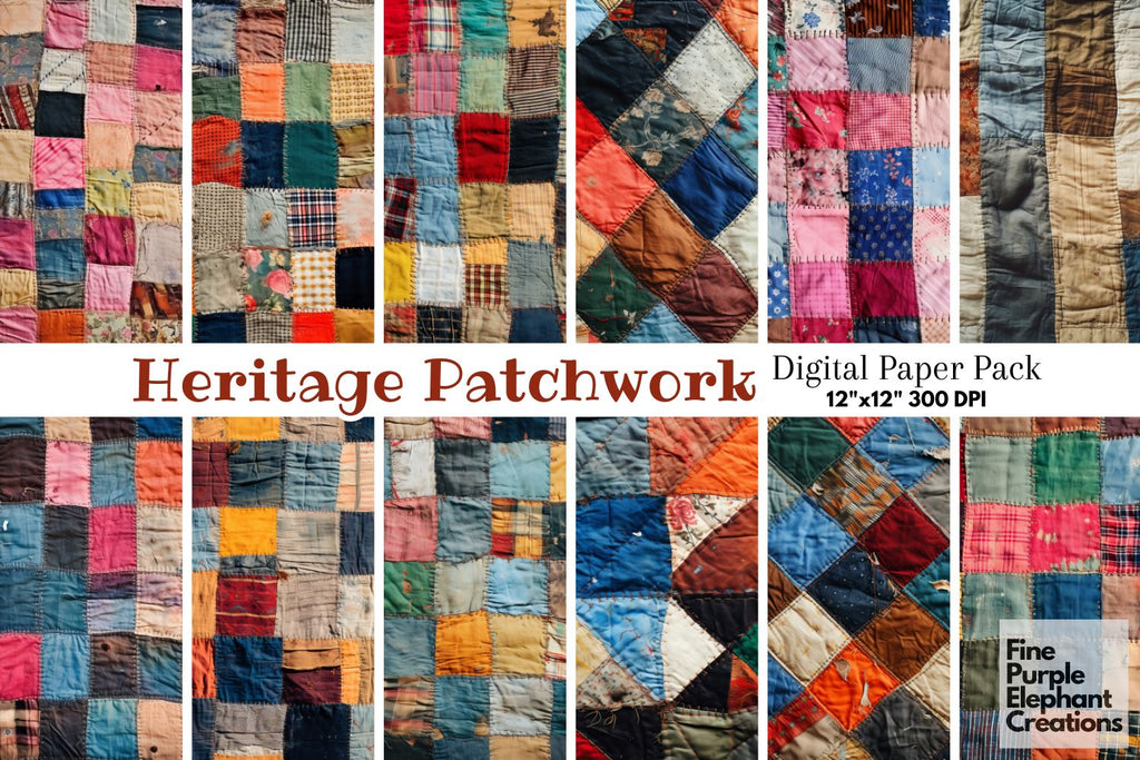 Old Patchwork Quilt Fabric Texture - So Fontsy