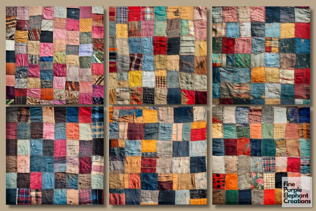 Old Patchwork Quilt Fabric Texture - So Fontsy