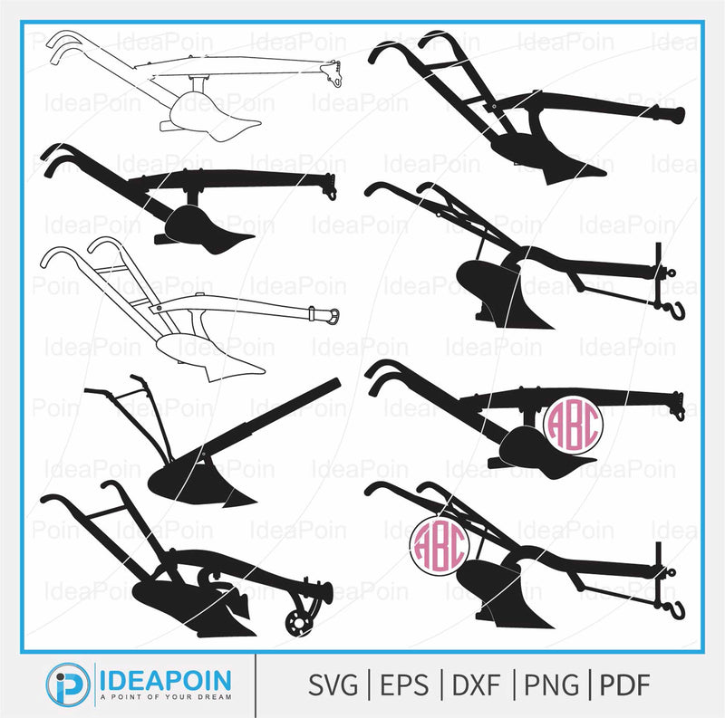 Old Plow svg, Farming Vector, Farmhouse svg File, old plow monogram ...