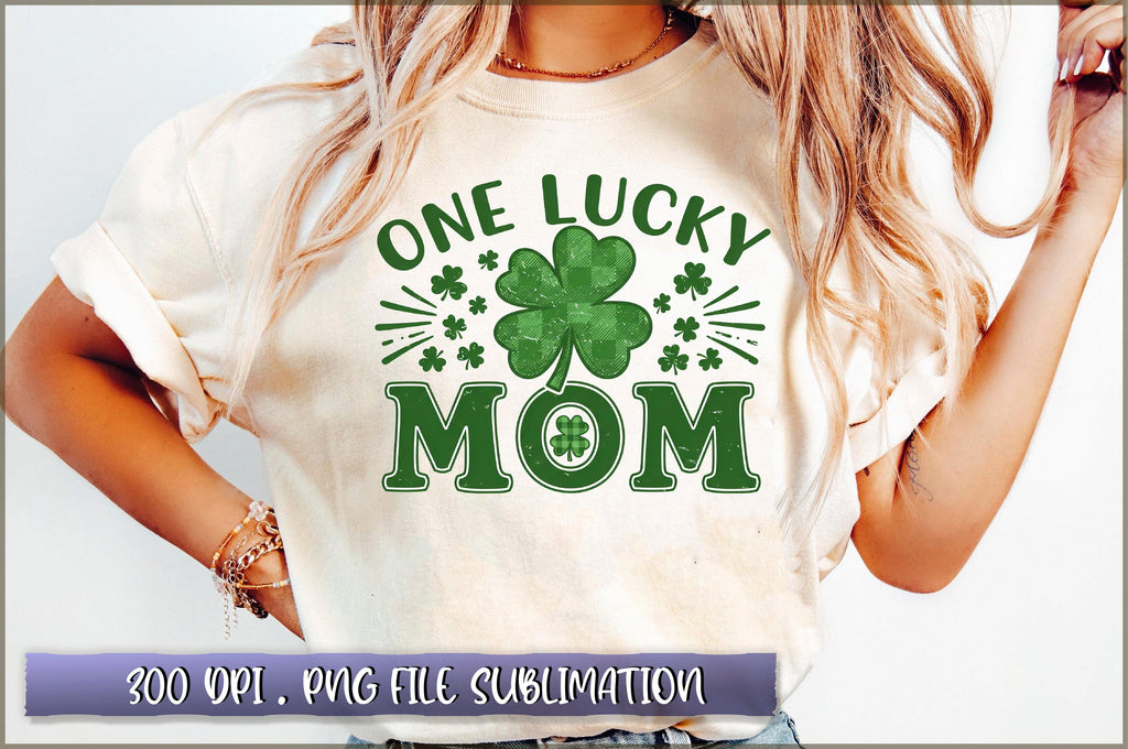 One Lucky mom Sublimation - So Fontsy