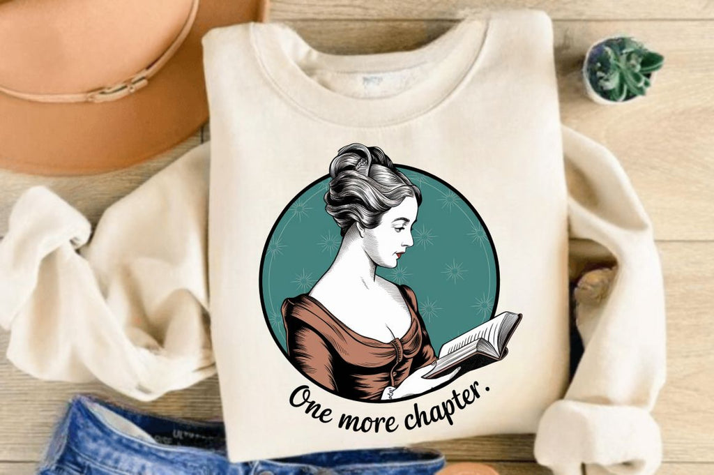One More Chapter Funny Book Lover PNG Sublimation Design - So Fontsy
