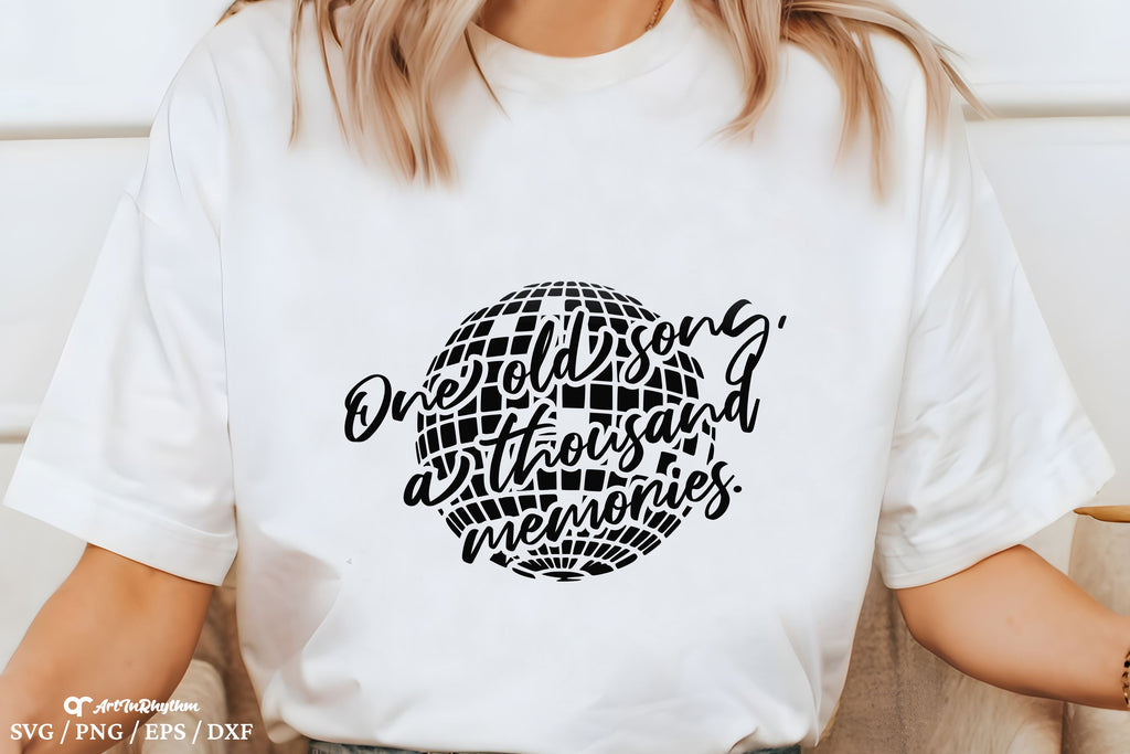 One Old Song Svg, Retro Music Svg, Disco Vintage Style Svg, Music Svg ...