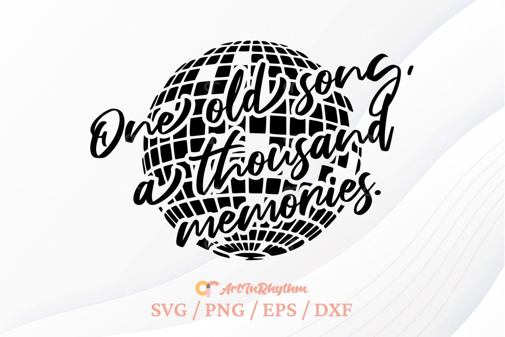 One Old Song Svg, Retro Music Svg, Disco Vintage Style Svg, Music Svg ...