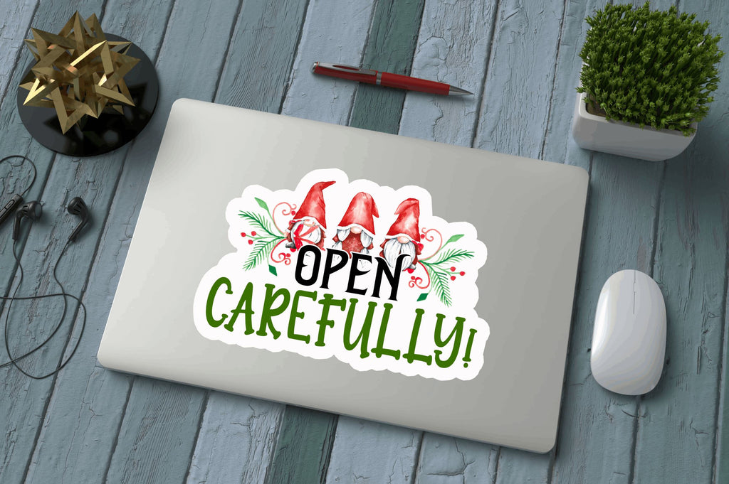 Open carefully Stickers Design - So Fontsy