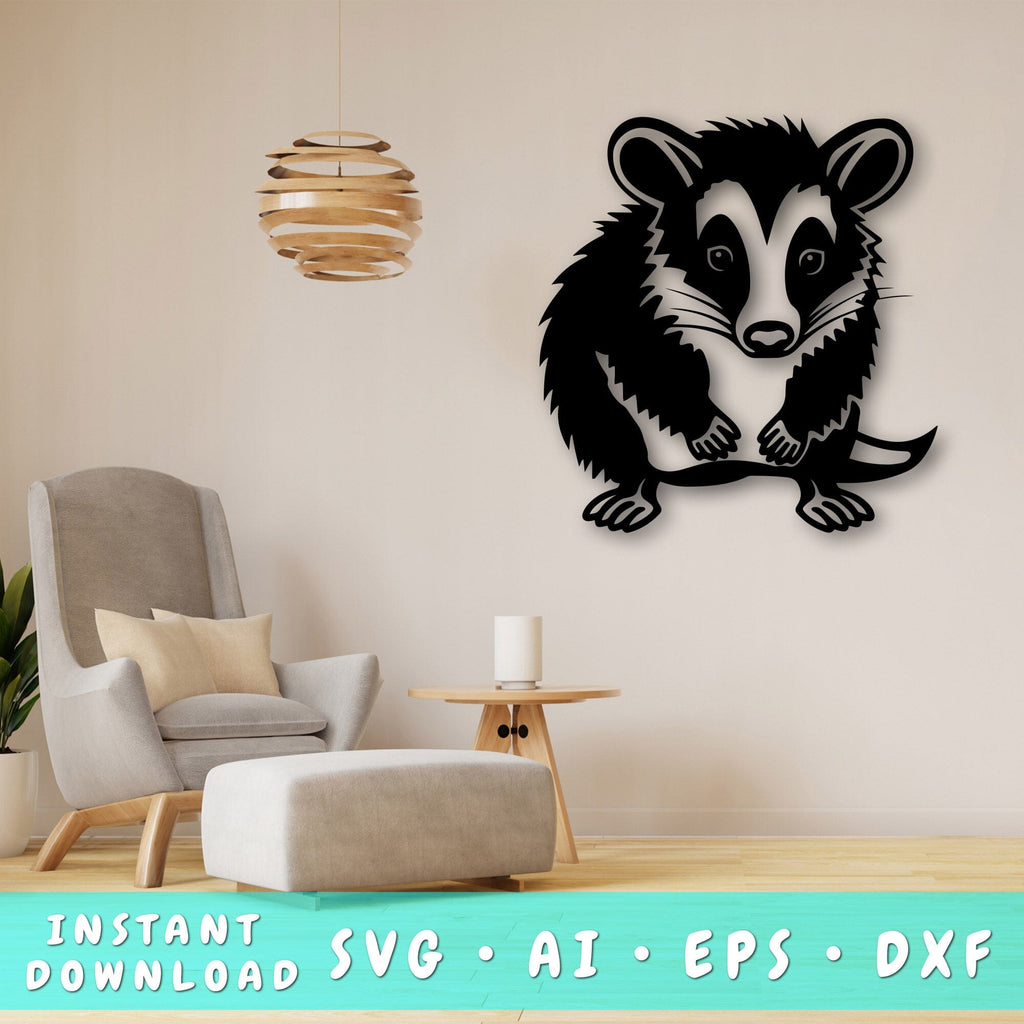 Opossum Laser SVG Cut File, Opossum Glowforge File, Opossum DXF ...
