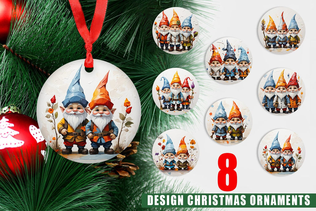 Ornament Gnomes Painting Oil - So Fontsy