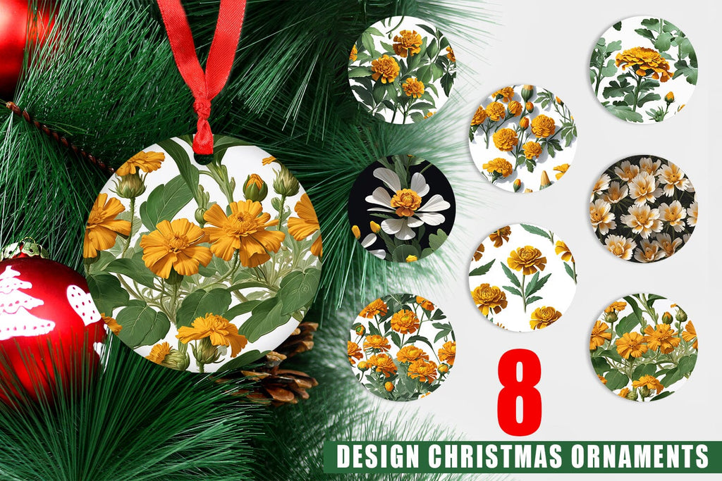 Ornament Marigolds Pattern - So Fontsy