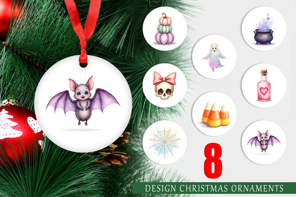 Ornament Watercolor Pastel Goth Cuties - So Fontsy