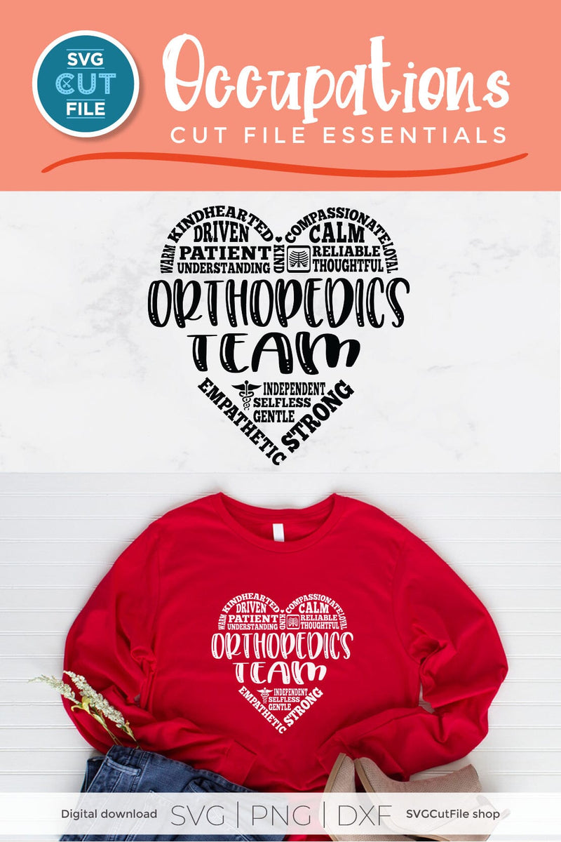 Orthopedics Team SVG for your Ortho friends or coworkers - So Fontsy