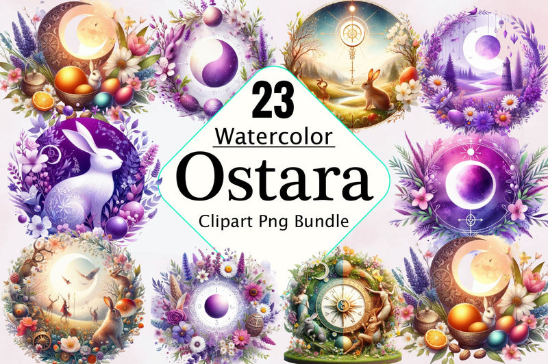 Ostara Spring Equinox PNG Clipart Bundle - So Fontsy