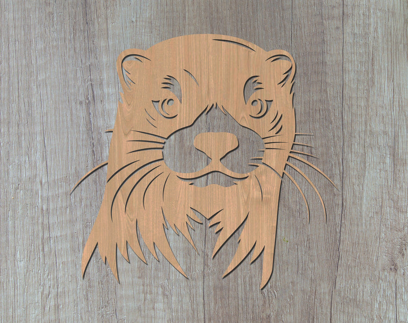 Otter Laser SVG Cut File, Otter Glowforge File, Otter DXF, Otter Wall ...