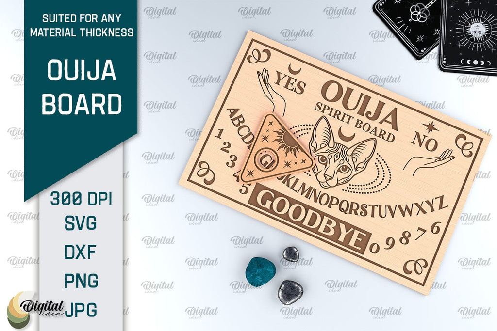 Ouija Board Laser Cut Design. Ouija Spirit Board SVG - So Fontsy