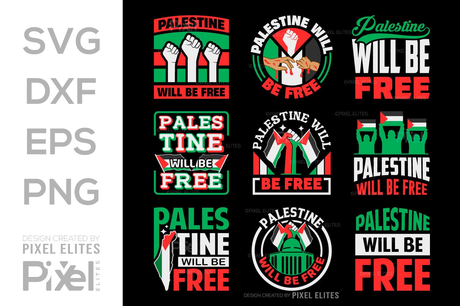 Palestine Will Be Free SVG Free Palestine Tshirt Bundle Palestine Quote ...
