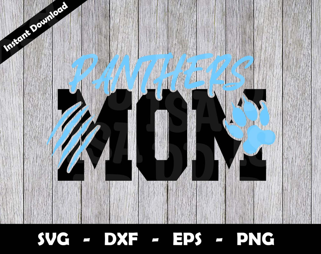 Panthers Mom SVG Cut File, Panthers logo SVG Design, Panthers Mom ...