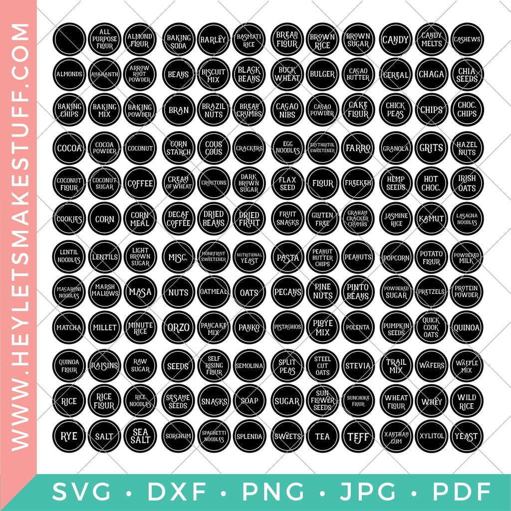 Pantry Label Bundle - So Fontsy