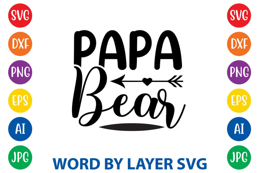 Papa Bear svg design - So Fontsy