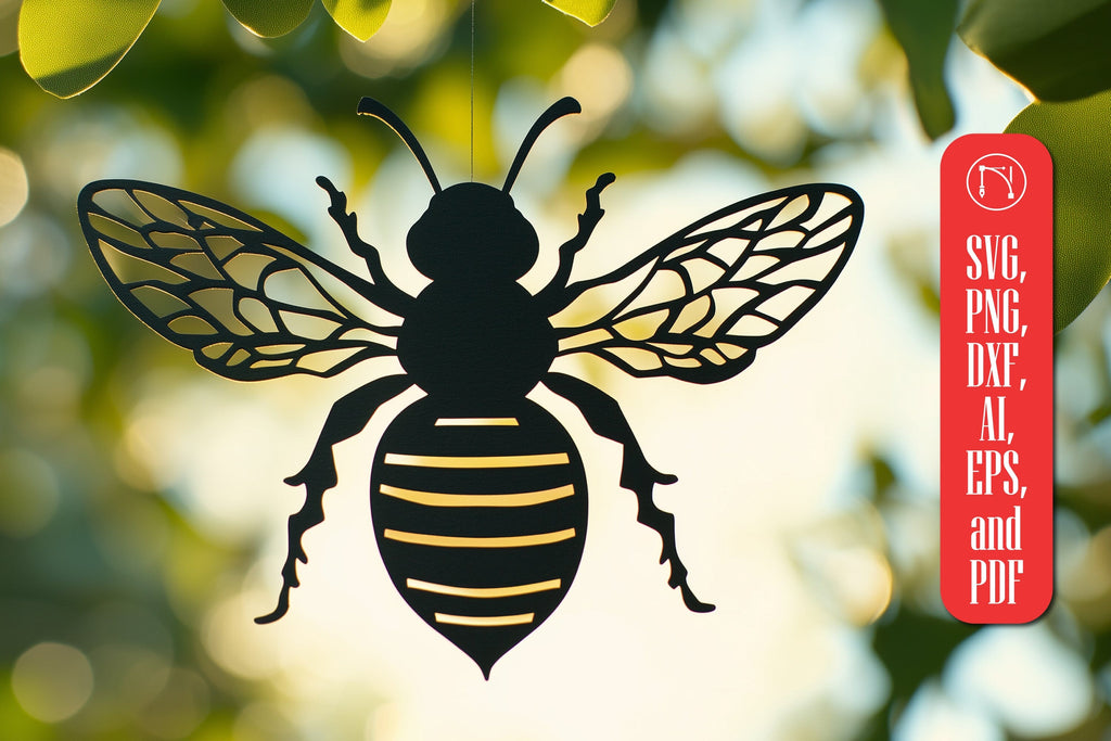 Paper Cut Bee SVG Cut File - So Fontsy